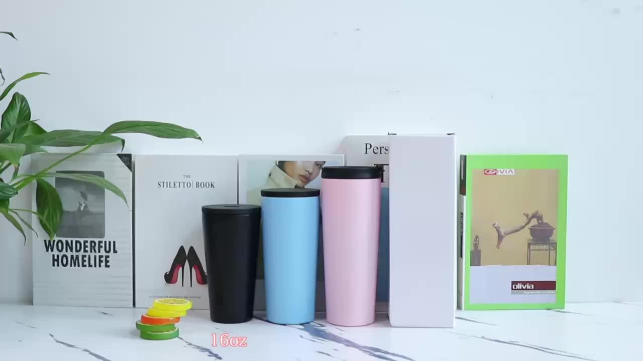 Custom Printing Insulated Coffee Tumbler 16oz 20oz 24oz Powder Coated ...