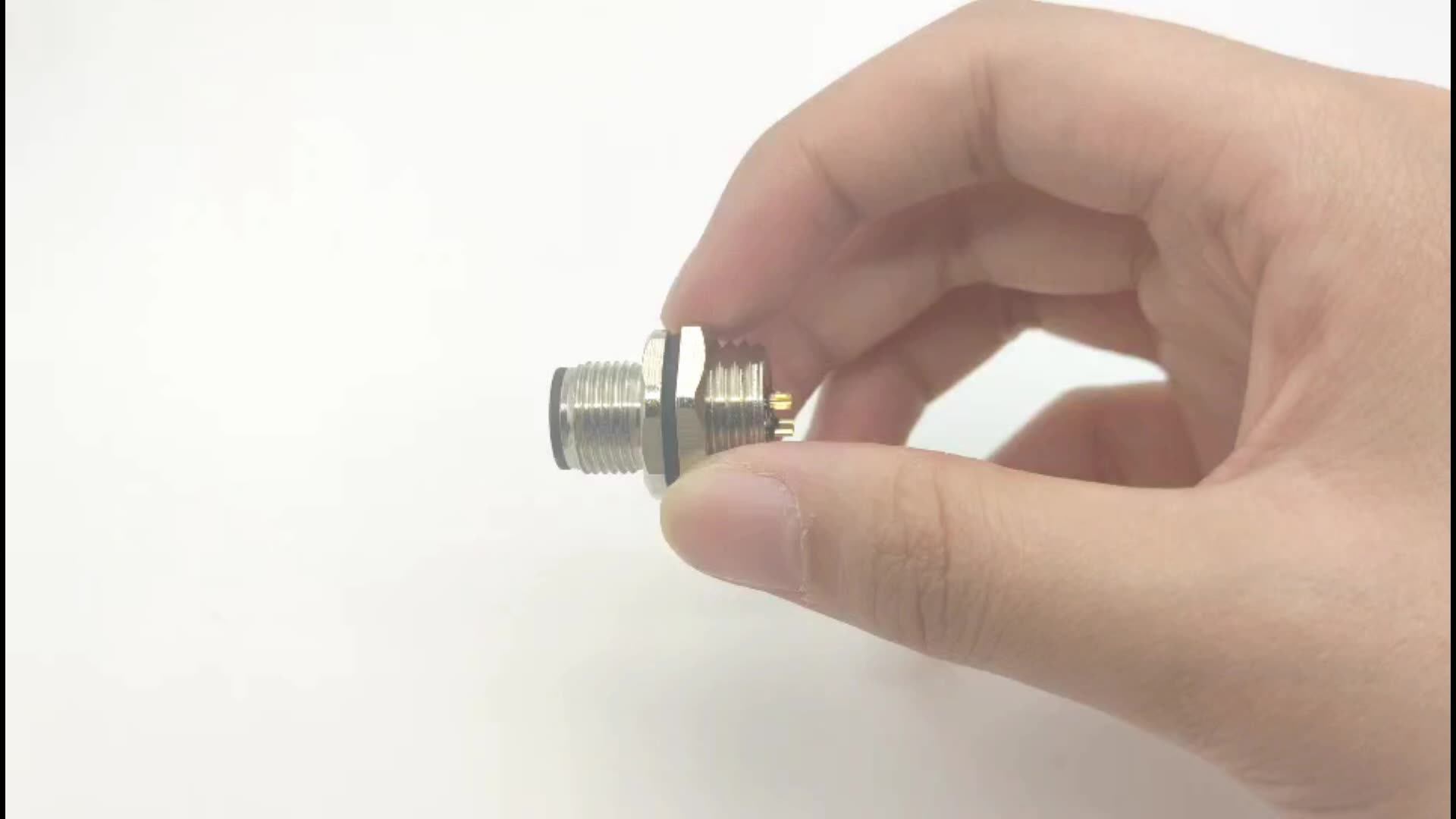 M12 Circular Connector Welding Wire Socket 4pin Solder Connection Male ...