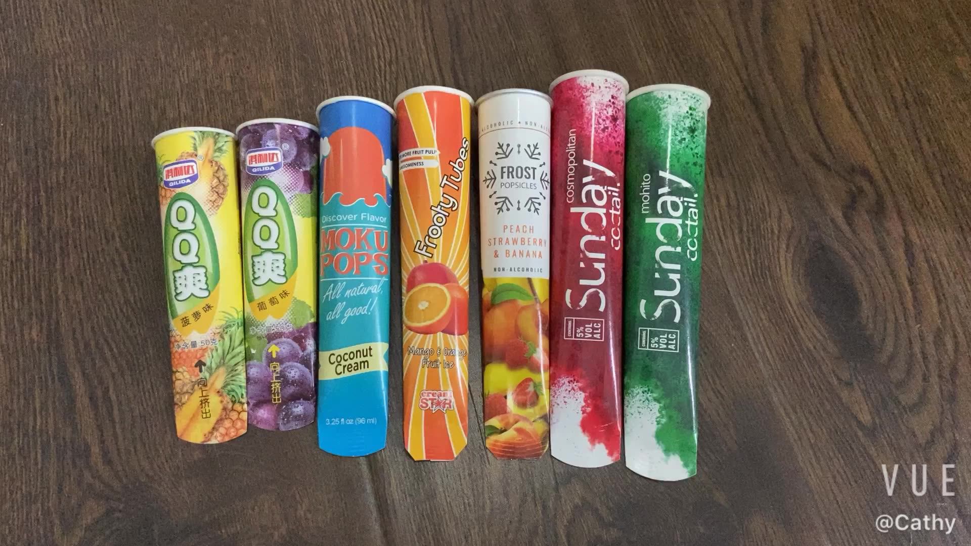 Custom Printed Paper Cups Logo Ice Cream Calippo Tube - Buy Ice Cream ...