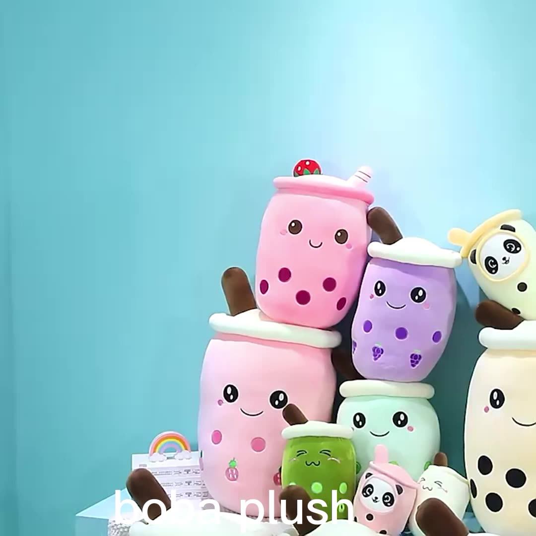 Wholesale Plush Boba Tea Toy Custom Soft Sleeping Cute Stuffed Pearl ...