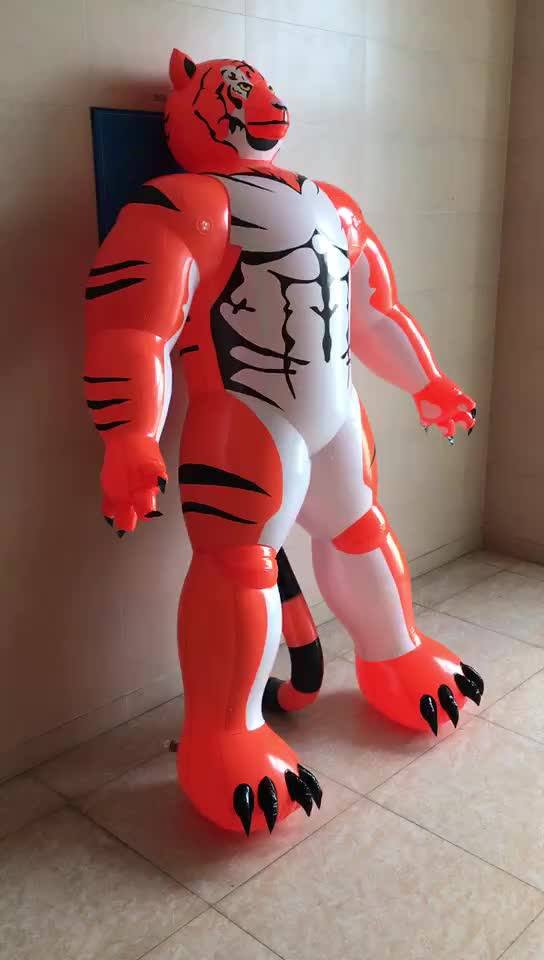 Lifelike Oem Design Giant Pvc Inflatable Tiger Character For ...