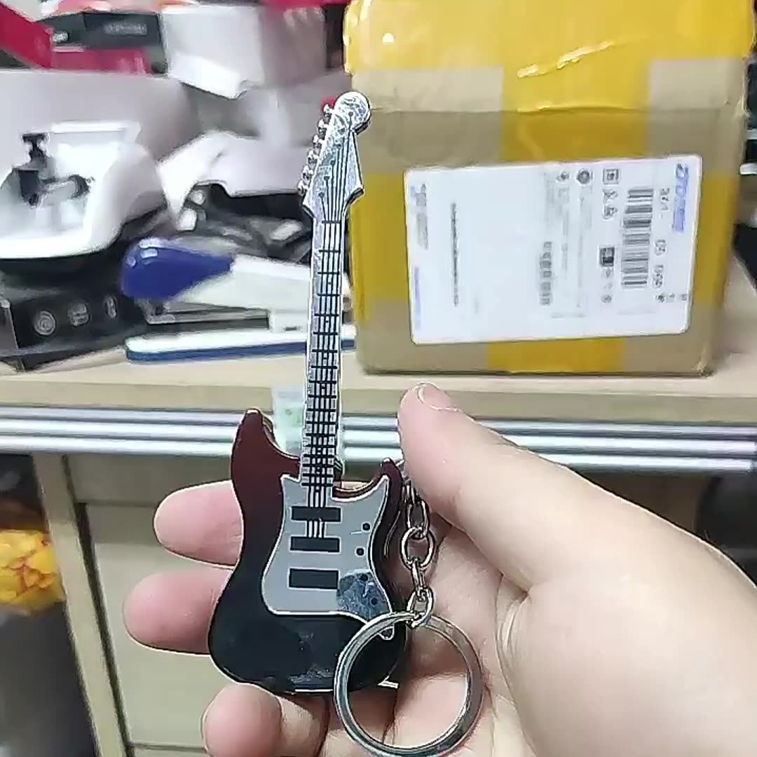 Funny Mini Guitar Shape Lighter Butane Gas Metal Torch Lighter Open ...