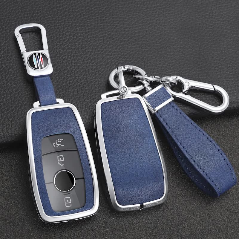 Factory Custom Metal+leather Smart Car Key Case Cover Remote Key Shell ...