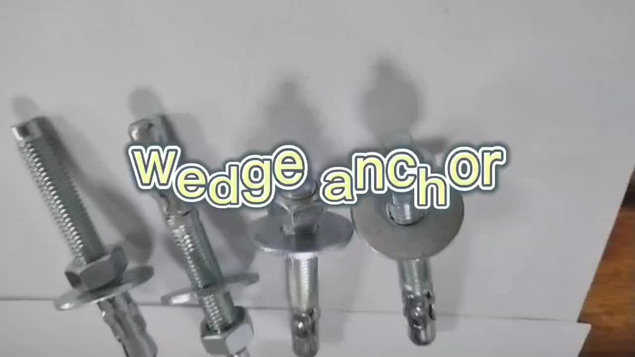 Steel Wedge Anchor Expansion Bolt With Nut And Washer Din Ansi Fastener ...