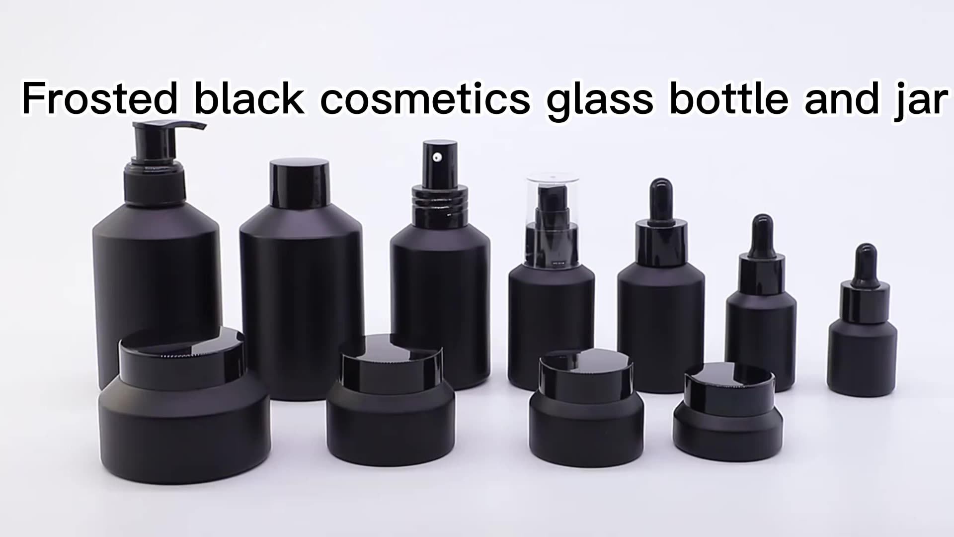 Best Quality Round Frosted Glass Cosmetic Bottles And Face Cream Jar ...