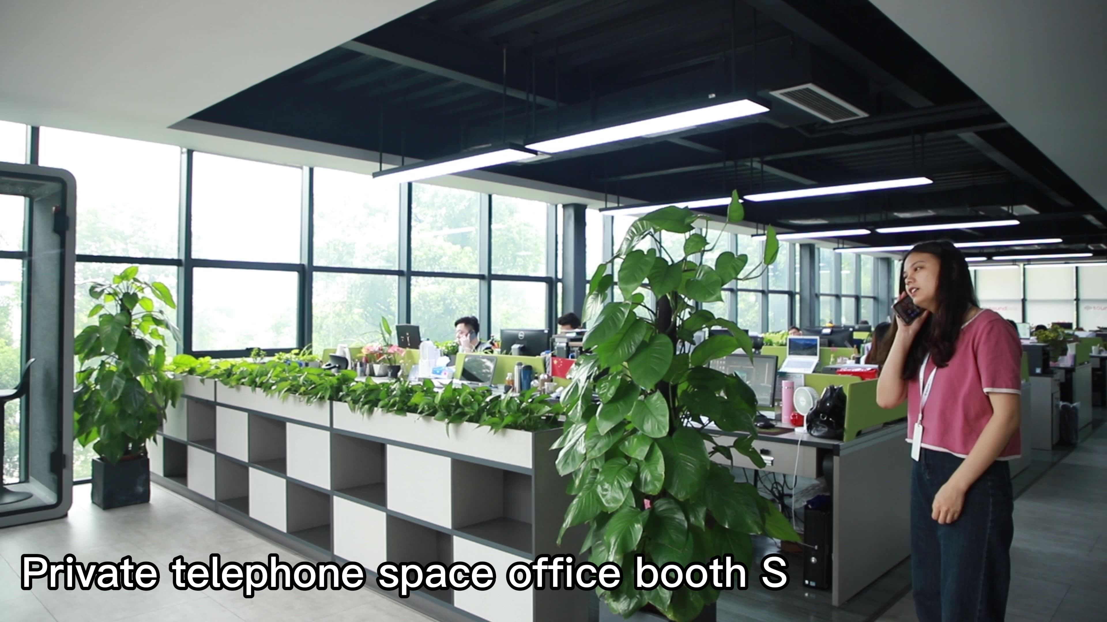 Video Conferencing Booth Working Small Soundproof Booth Phone Booth ...