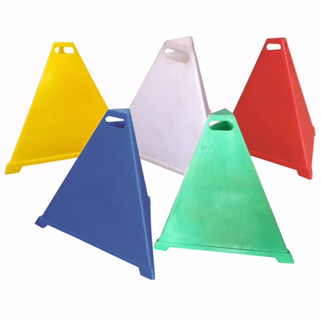 White Plastic Road Safety 600mm Pe White Warning Cone Pyramid Cone ...