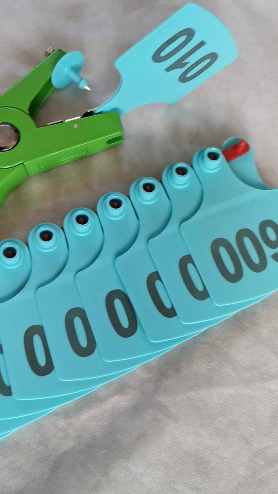 100 Sets Ear Tag Plastic Livestock Tag For Goat Sheep Pig Cow Number 1 ...