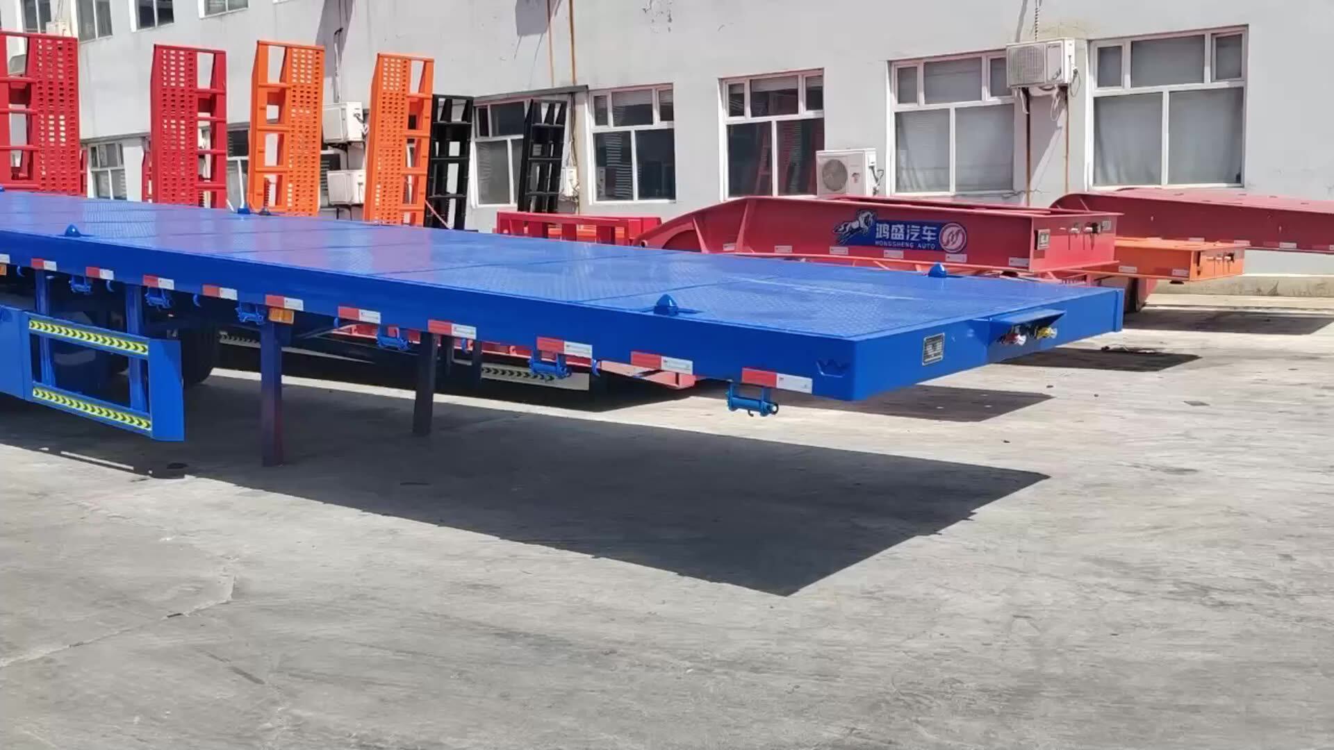 China Tri-axle 2 3 4 5 Axles 40ft Trailers 50 Tons 20ft 40ft 50ft 53ft ...