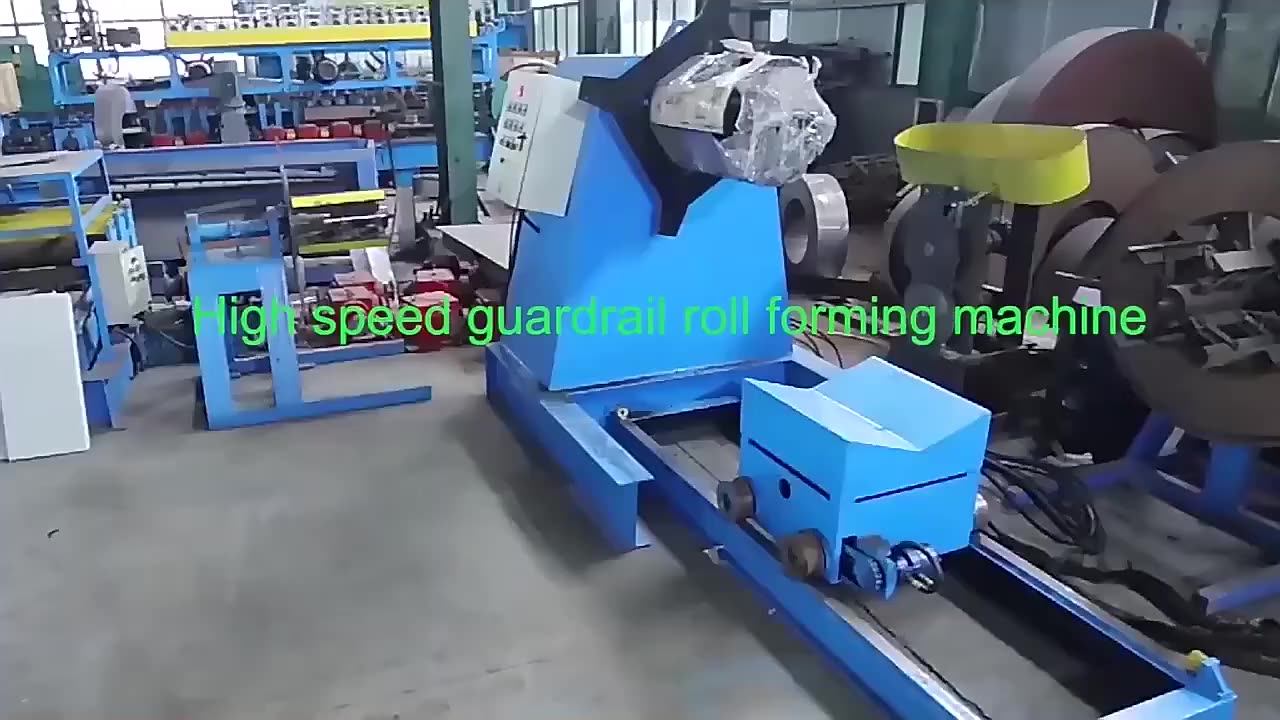 Galvanized Steel Slotted Angle Roll Forming Machine Highway Guardrail ...