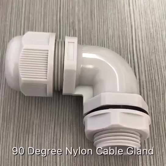 Black Pvc Cable Gland Connect Cord Grip 1 1/4'' G Rubber Grommet Elbow ...