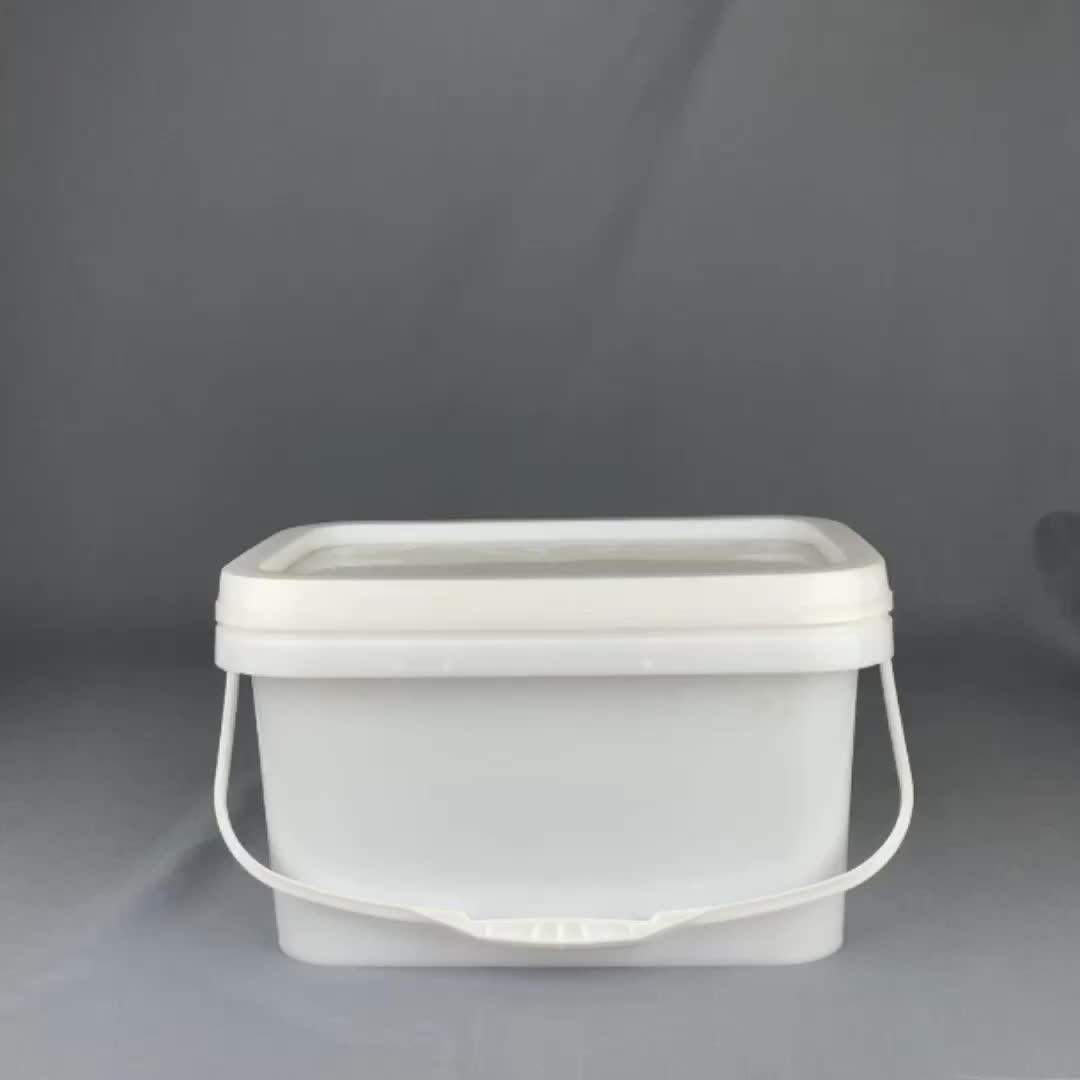 Square Plastic Bucket,Packaging Plastic Box With Handle,5l Rectangle ...