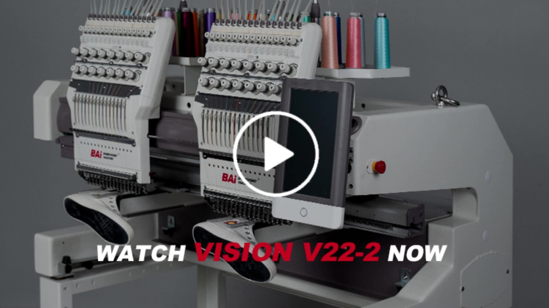 Bai 2 Heads Industrial 15 Needles Computer 400*500mm Flat Embroidery ...