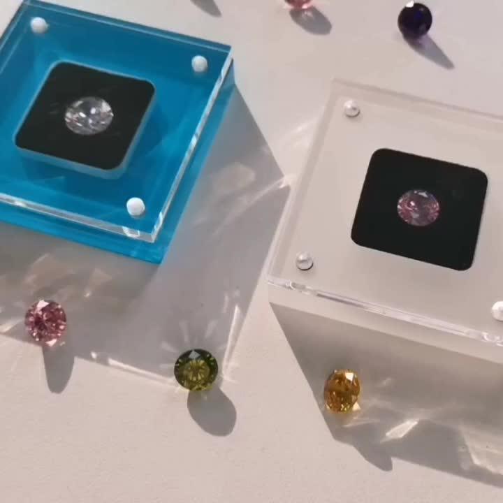 Gemtrue Diamond & Gemstone Display Box - Clear Acrylic - Plastic ...
