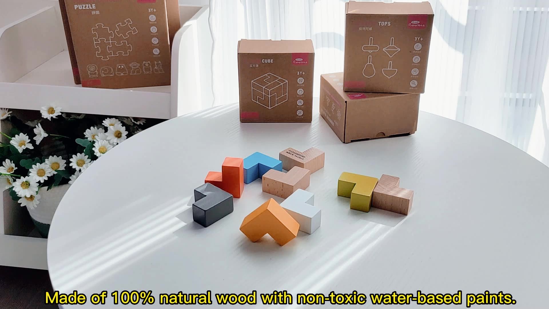 Children Classic Educational Learning Play Wooden Toys Block Wooden 3d ...