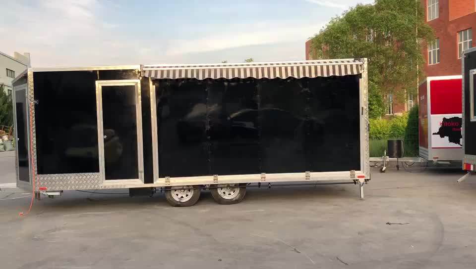 Customized Outdoor Aluminum Mobile Shop Trailer Export To Australia ...