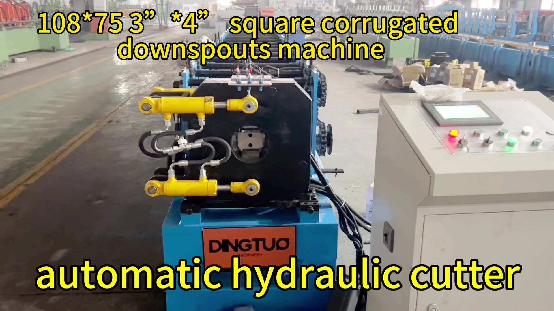 Galvanized Steel Square Downspout Roll Forming Machine For Sale Steel ...