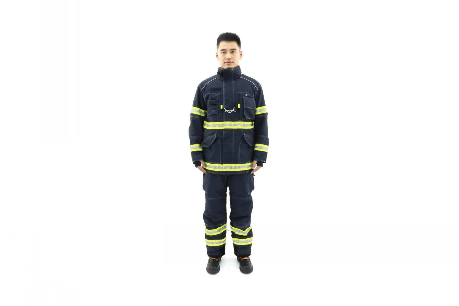 Fashion Design Aramid Twill Shell 4 Layers Fire Fighter Fireman Fire ...