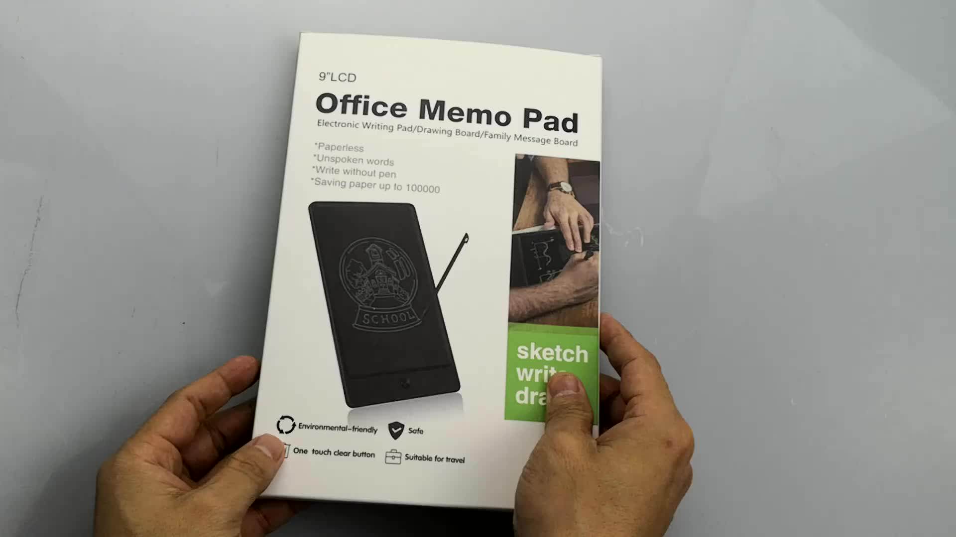 Newyes 9 Inch Erasable Memo Pad Business Lcd Writing Board Graphic ...