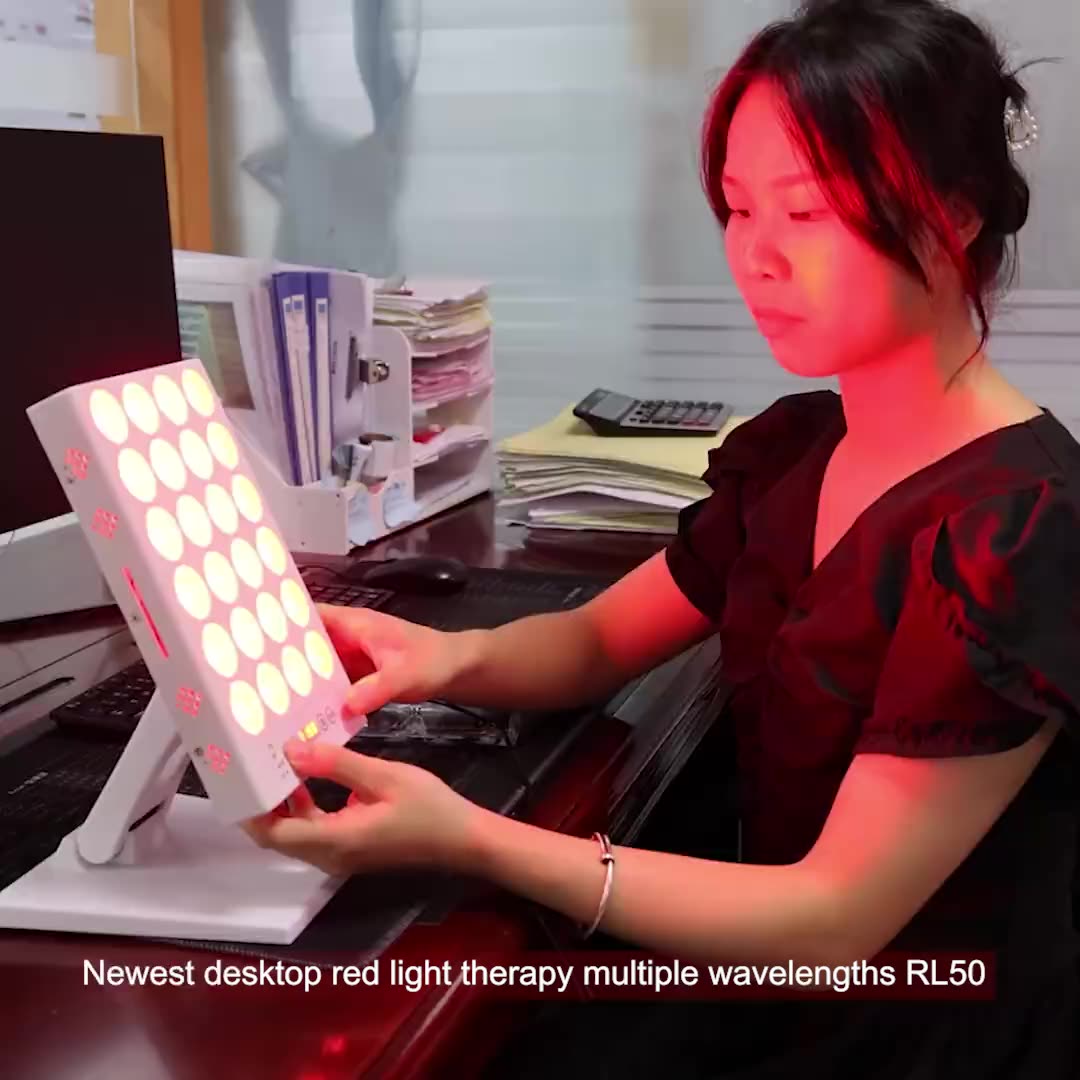 Red Therapy Light Lamp With Stand Multi-wavelength 417nm 590nm 630nm 850nm 96pcs 65w Infrared ...