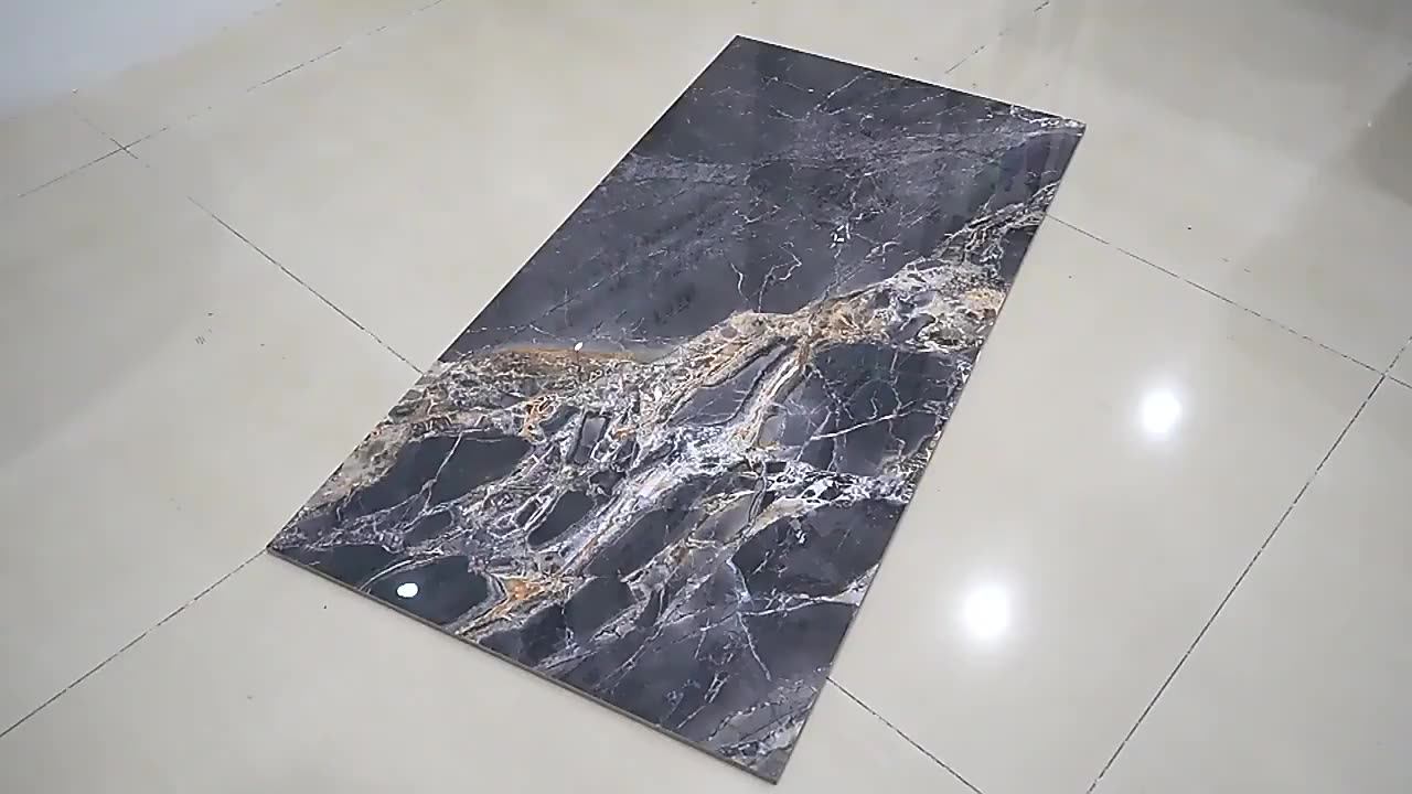 Colorful Sintered Stone Tile 600x1200 Polished Glazed Marble Look Slab ...
