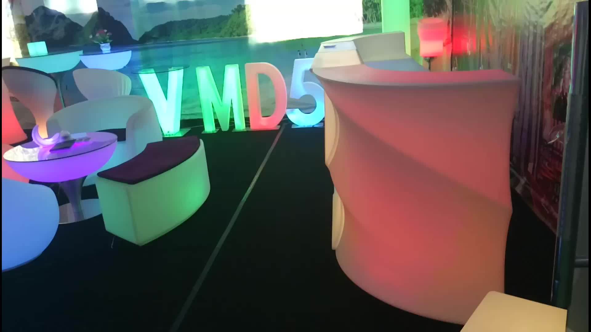 Recycling Bins Plastic Rgb Color Commercial Furniture Led Rubbish Bin ...