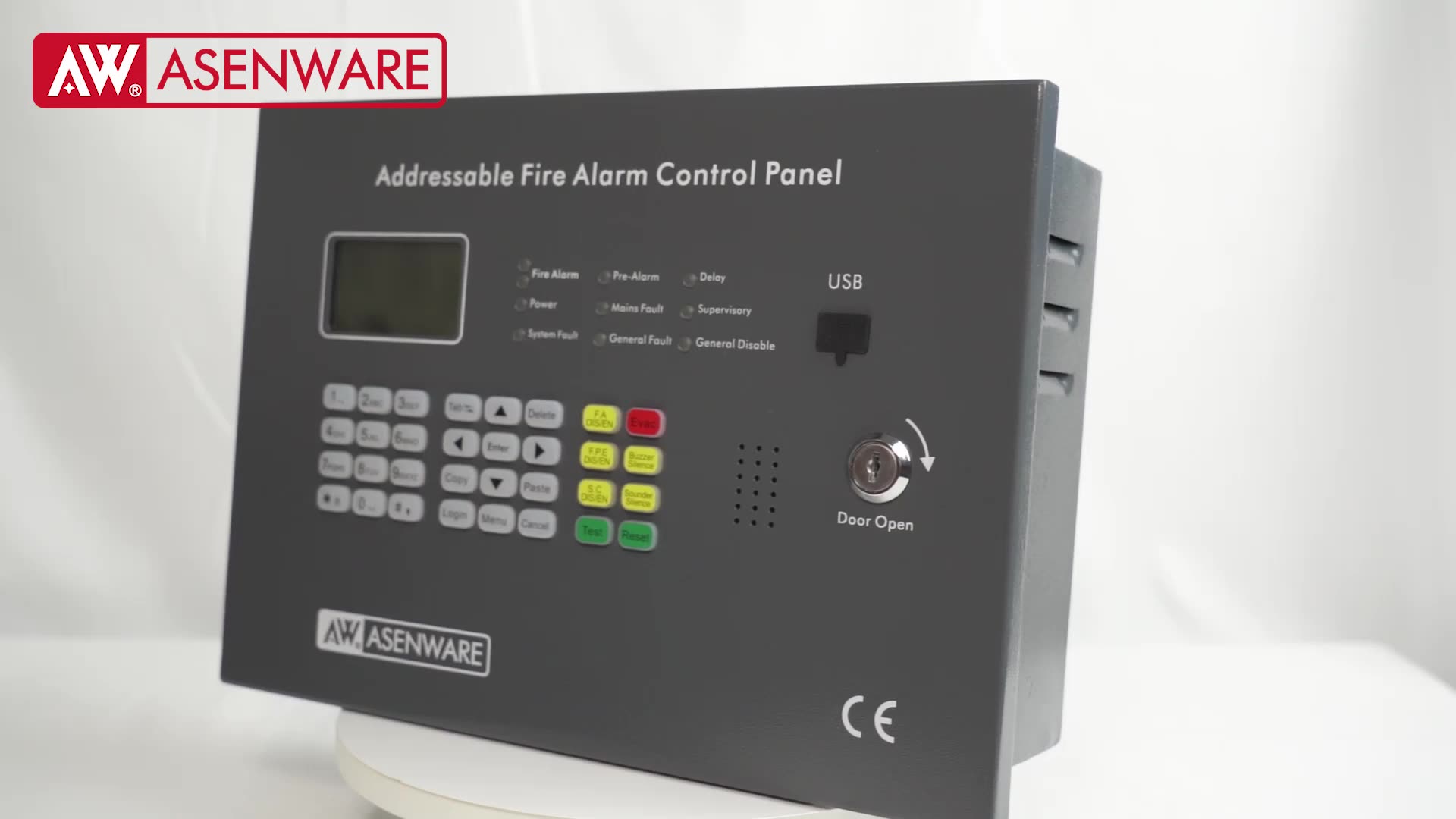 Asenware Addressable Fire Alarm Control Panel 128 Points Mini System ...