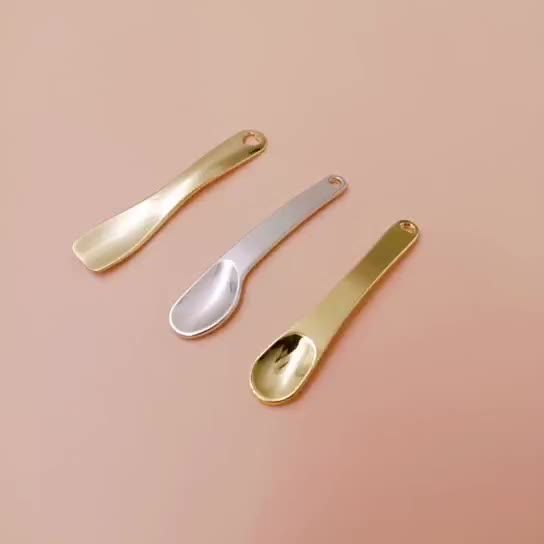 Makeup Spoons Stock Gold Makeup Cosmetic Spatula Face Cream Scoop ...