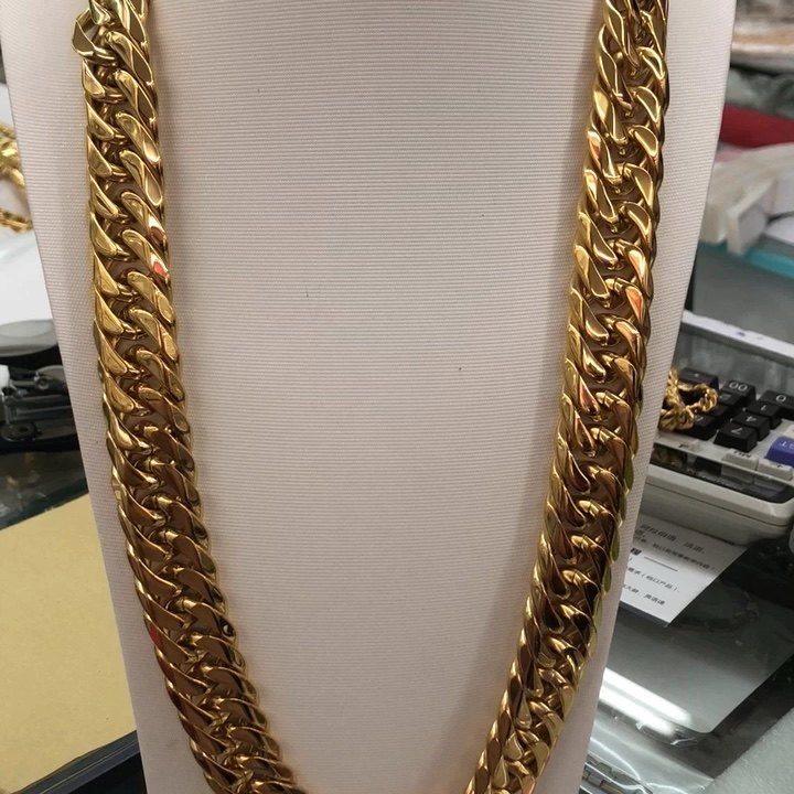 Newest Dubai New Gold Chain Design Two Tones Xo Shaped Stainless Steel ...