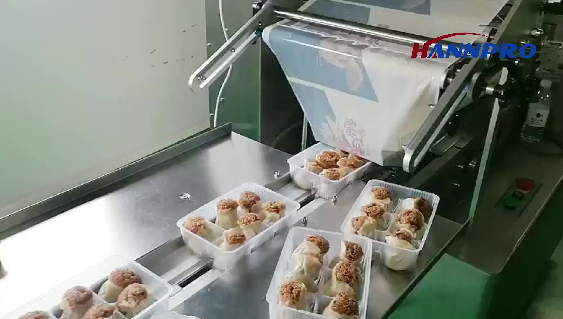 Hamburger Buns Frozen Bakery Horizontal Packaging Machine Wrapping Automatic Fruit Pie Pizza ...