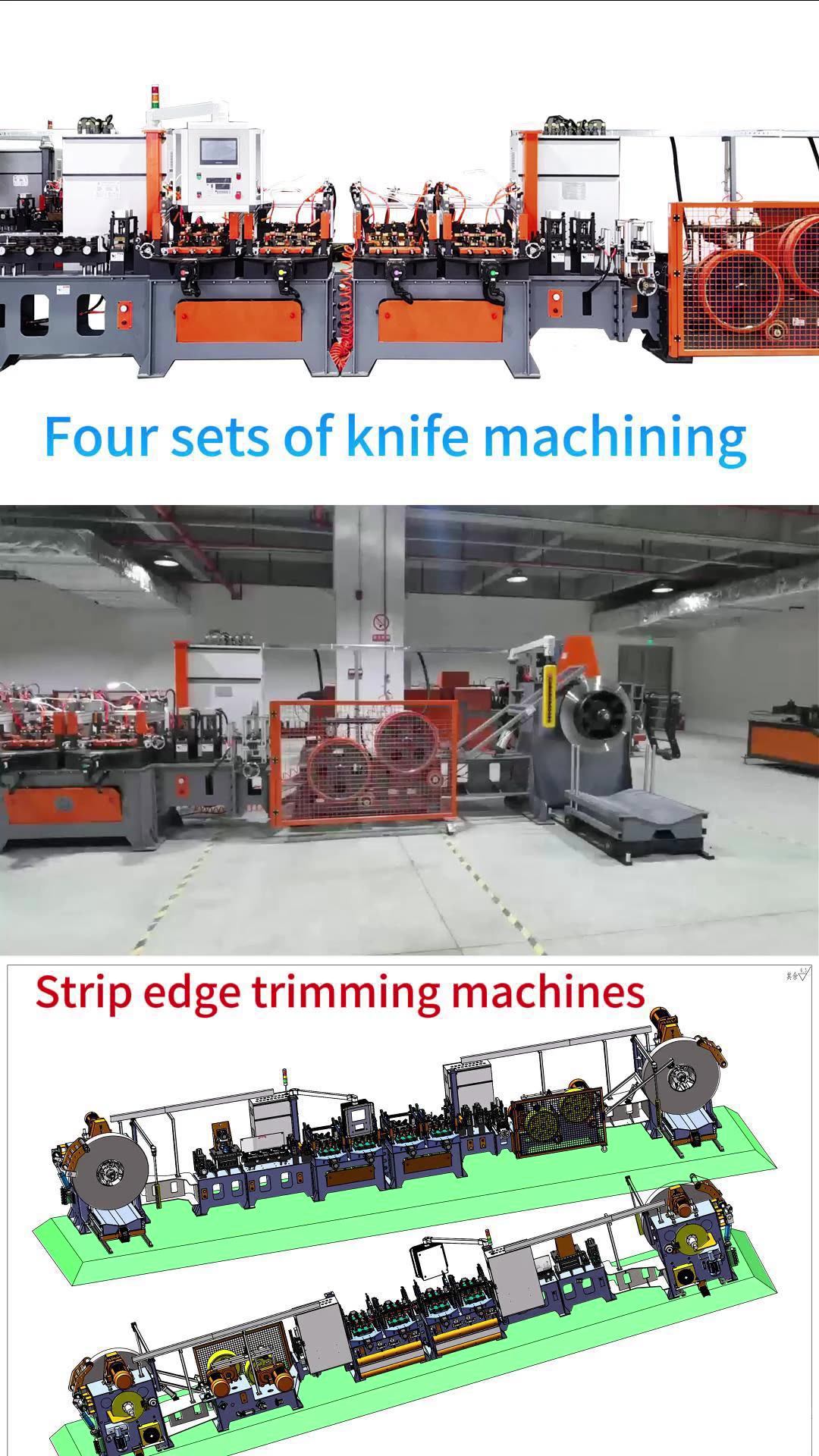 Strip Edge Trimming Line For Deburring And Chamsfering And Round Edge ...