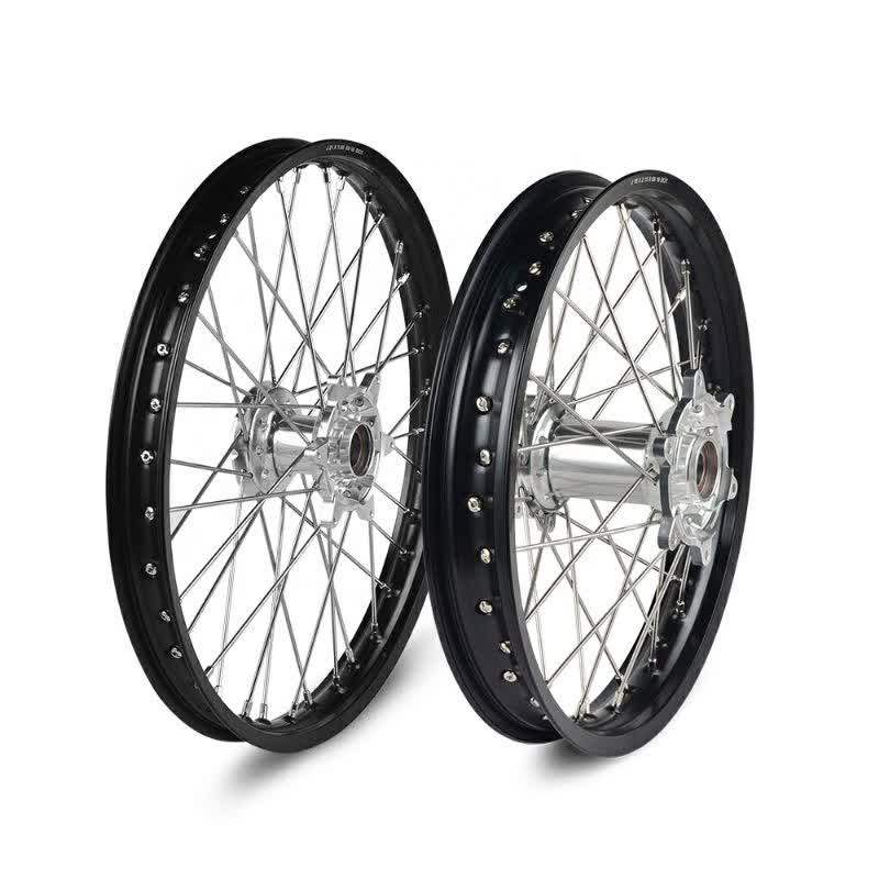 Nicecnc 21/18 Spoked Wheels Motorcycle Rims Set For Ktm Exc Exc-f 125 ...