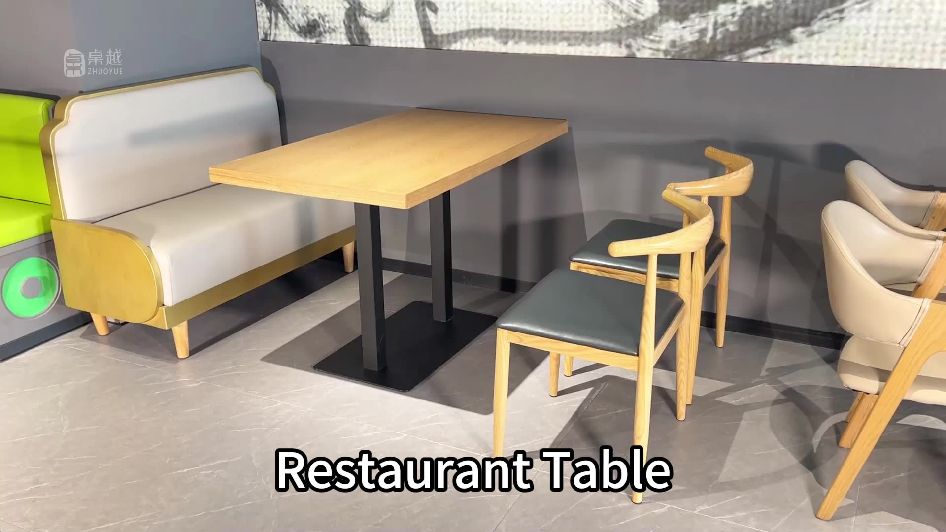 Modern Luxury Restaurant Set Solid Wood Multi-layer Board Dining Table ...