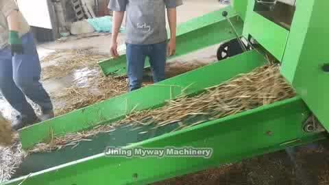 Round Dry Hay Fodder Baler Corn Stalks Silage Baling Machine With Film ...