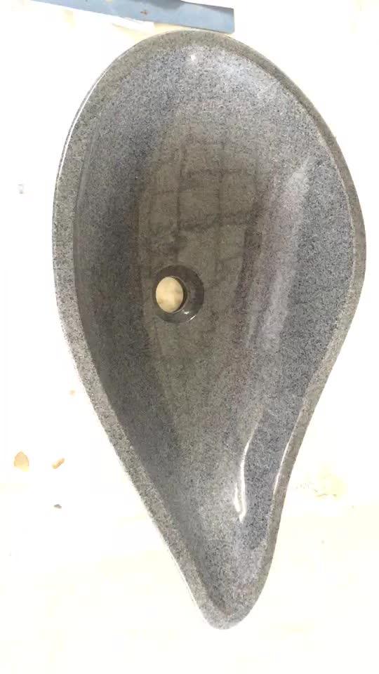 Black Stone Marble Granite Leaf Design Bathroom Stone Wash Basins - Buy ...
