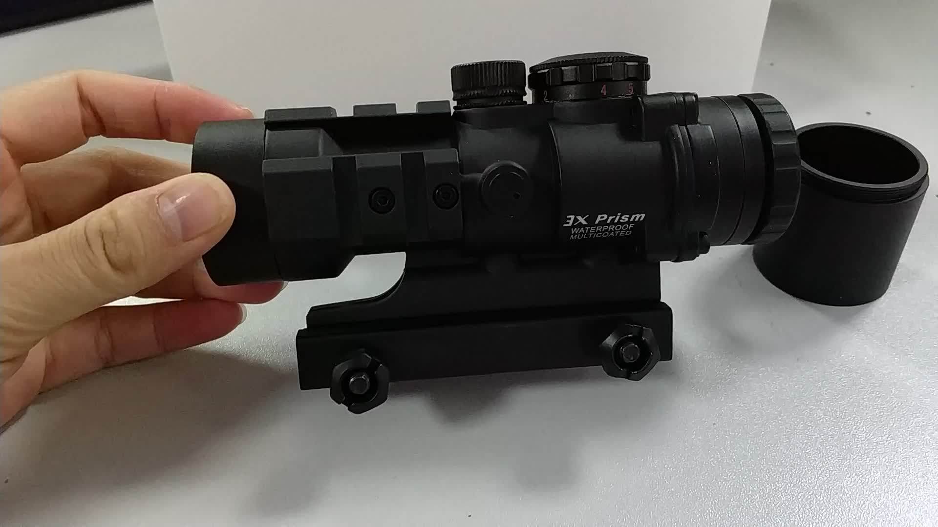Top Black Aluminum Alloy Ar-332 3x Prism Red Dot Rifle Scopes For ...