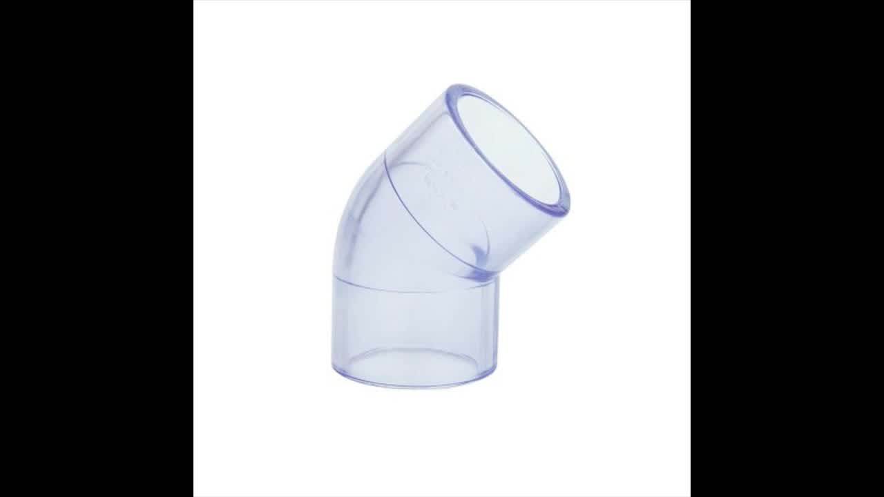 Transparent Plastic Upvc Pvc Pipe Fitting Clear 45 Degree Elbow - Buy ...