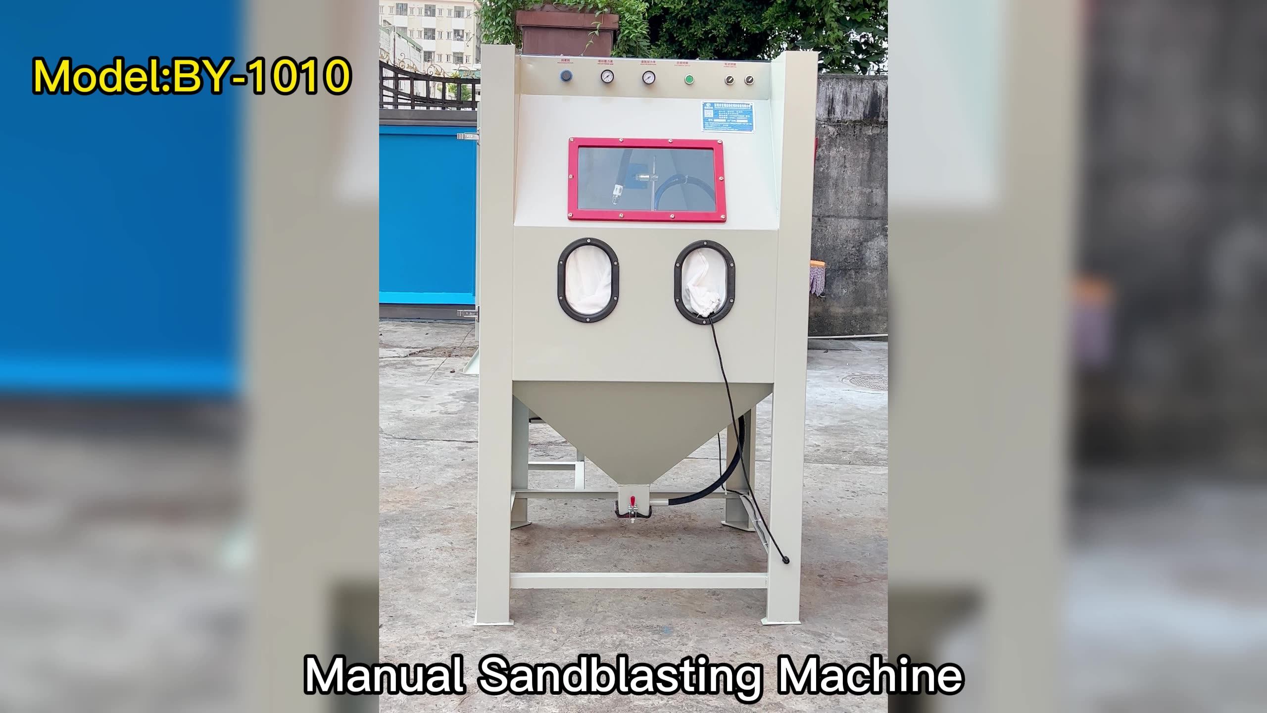 By-1010 Dry Sandblast Cabinet Sand Blaster Machine For Electric Plastic ...