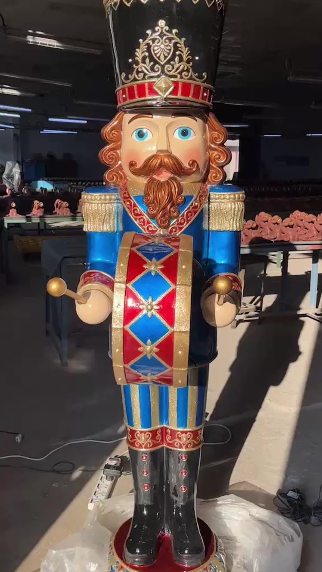 Christmas Life Size Animated Music Resin Statue Figure Ornaments Led ...