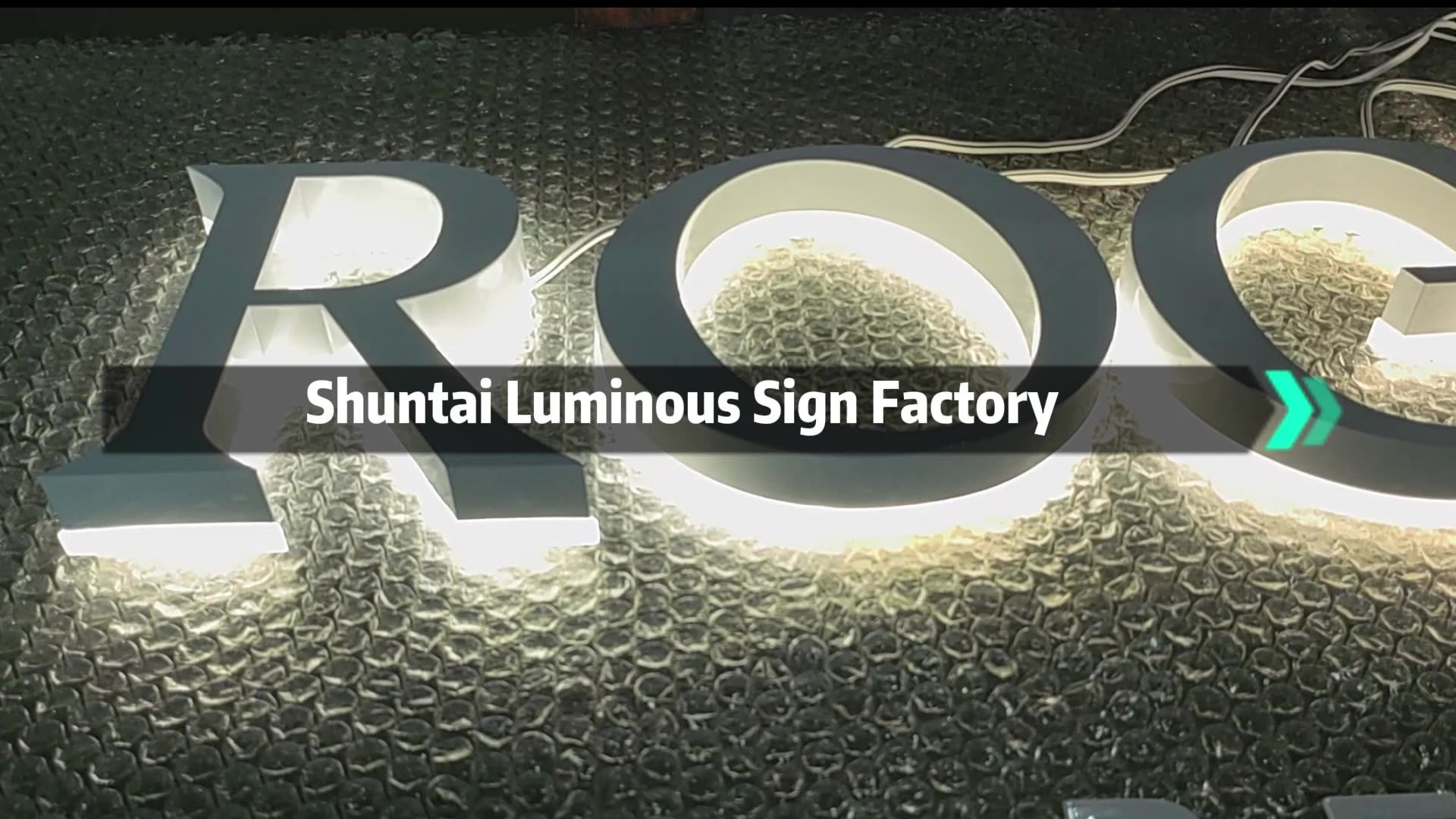 3d Led Lighted Digital Door Sign Word Letter Signage Front Backlit ...