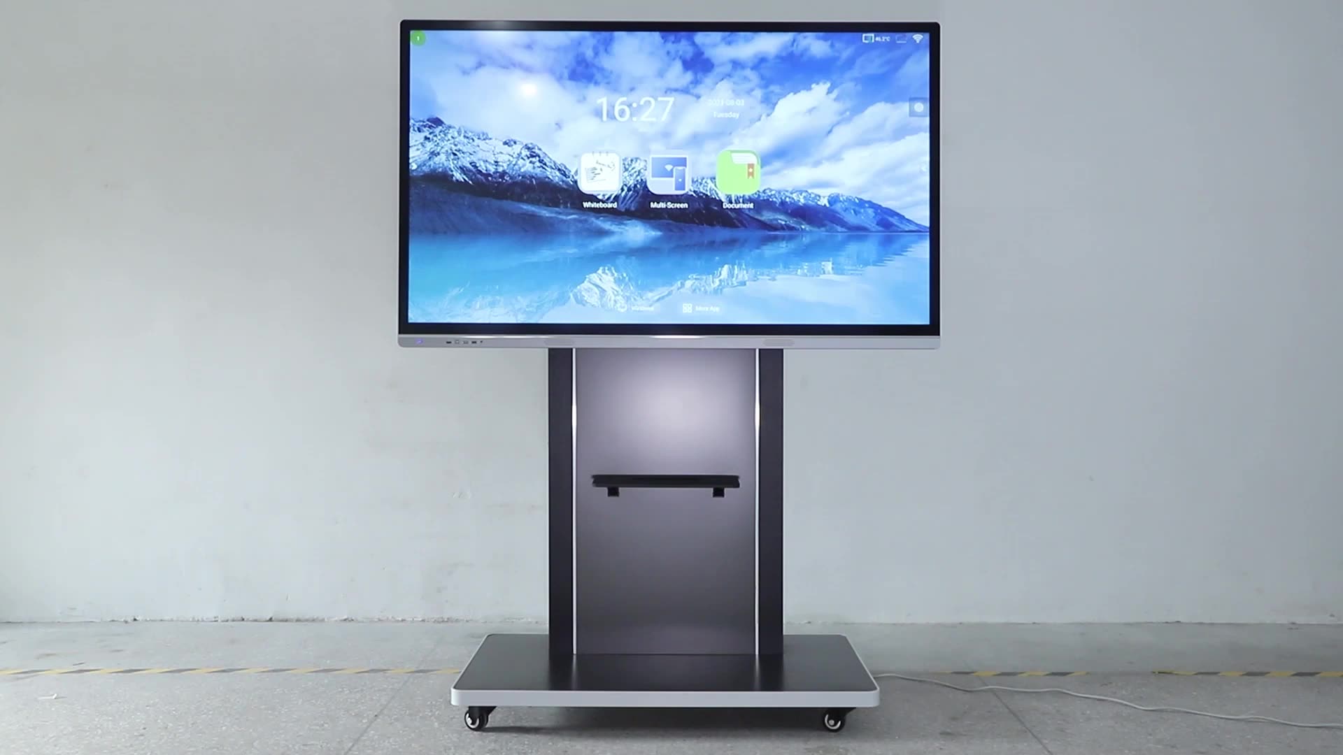 86 Inch Smart Portable Digital Board Touch Screen Stand Electronic Interactive White Board For ...