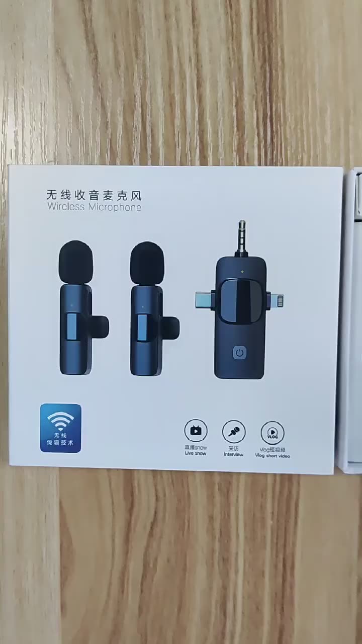 K15 3 In 1 Mini Wireless Lavalier Microphone For Tiktok Youtube Live Stream All In One - Buy ...