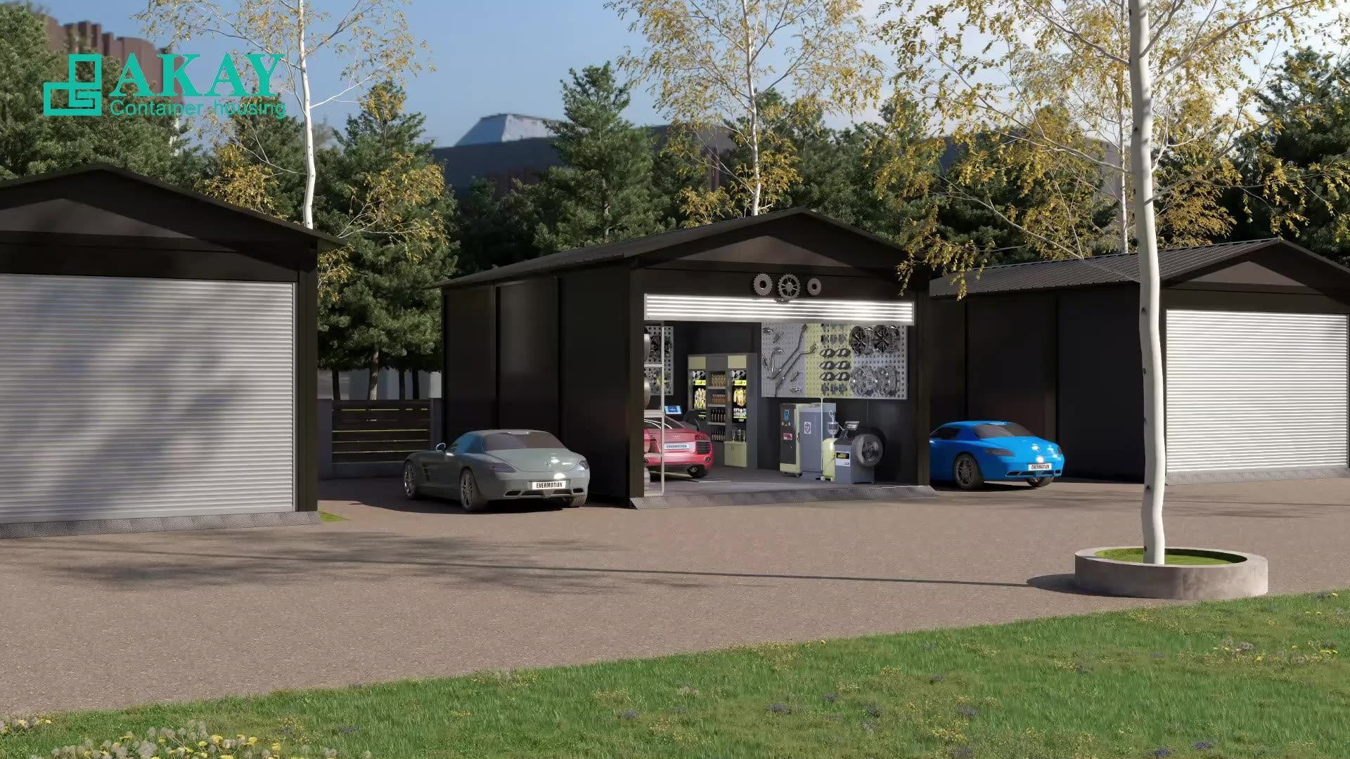 Quick Build Portable Prefab Modular Container Auto Car Repair Shop ...