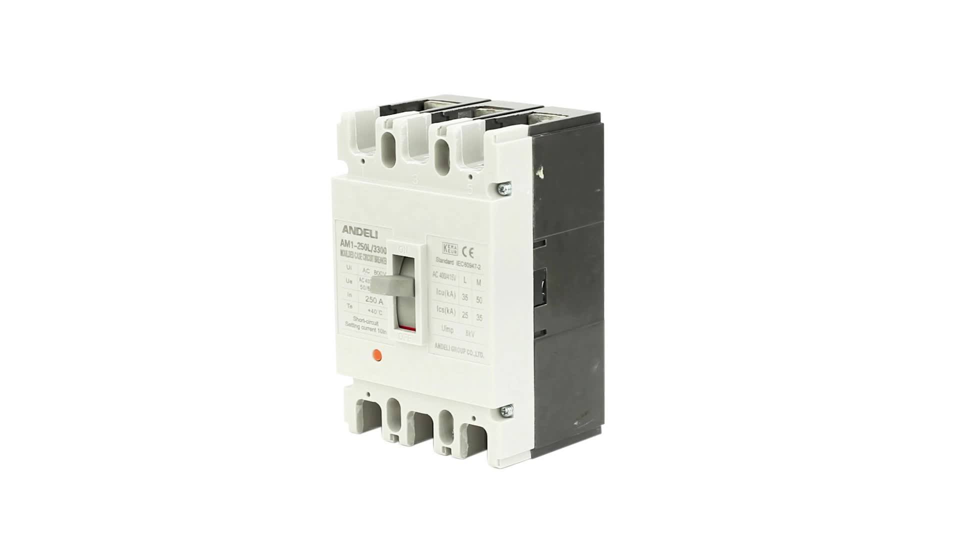 Andeli Am1-630m/3300 400a 500a 600a Mccb 3p Moulded Case Dc Circuit ...