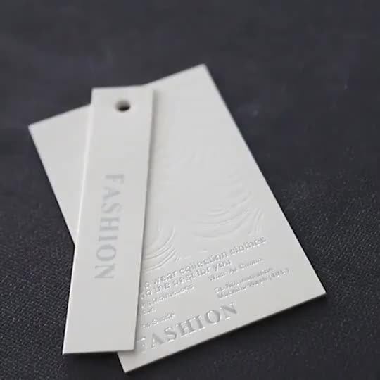 Custom Luxury Recycled Garment Labels Embossed Hang Tags Special ...