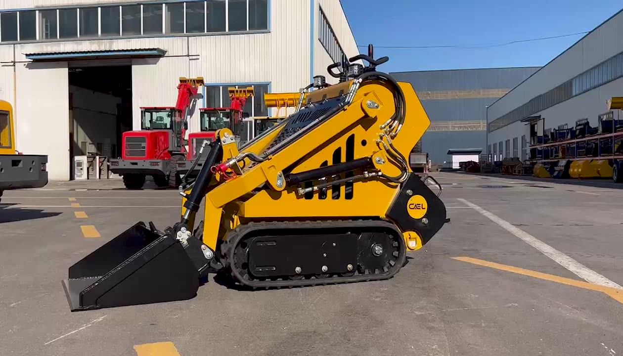 Landscaping Low Cabin Loader Articulated 0.8ton Mixer Attachment Grass ...