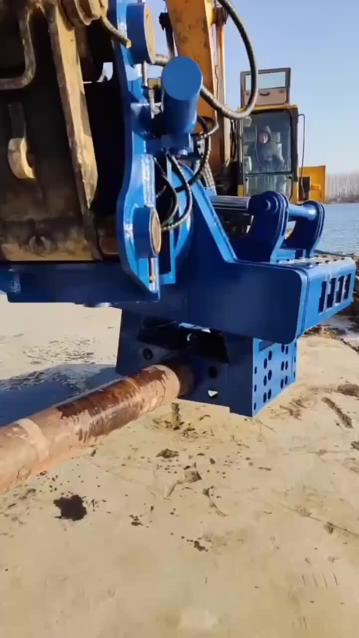 High Frequency Side Grip Pile Driver Vibro Hammer Hydraulic Excavator ...