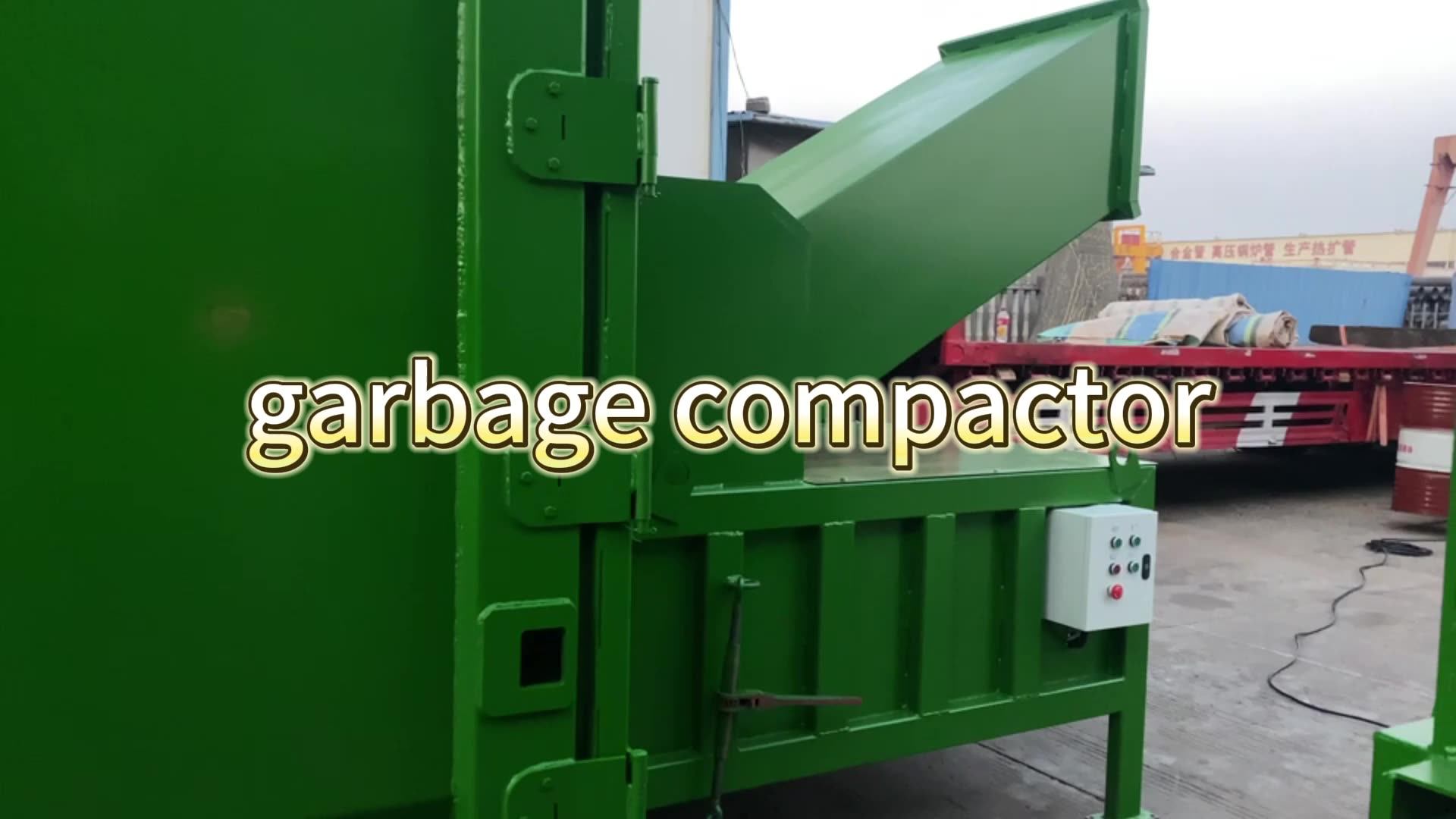 Industrial Waste Disposer Roll-off Garbage And Food Waste Compactor ...