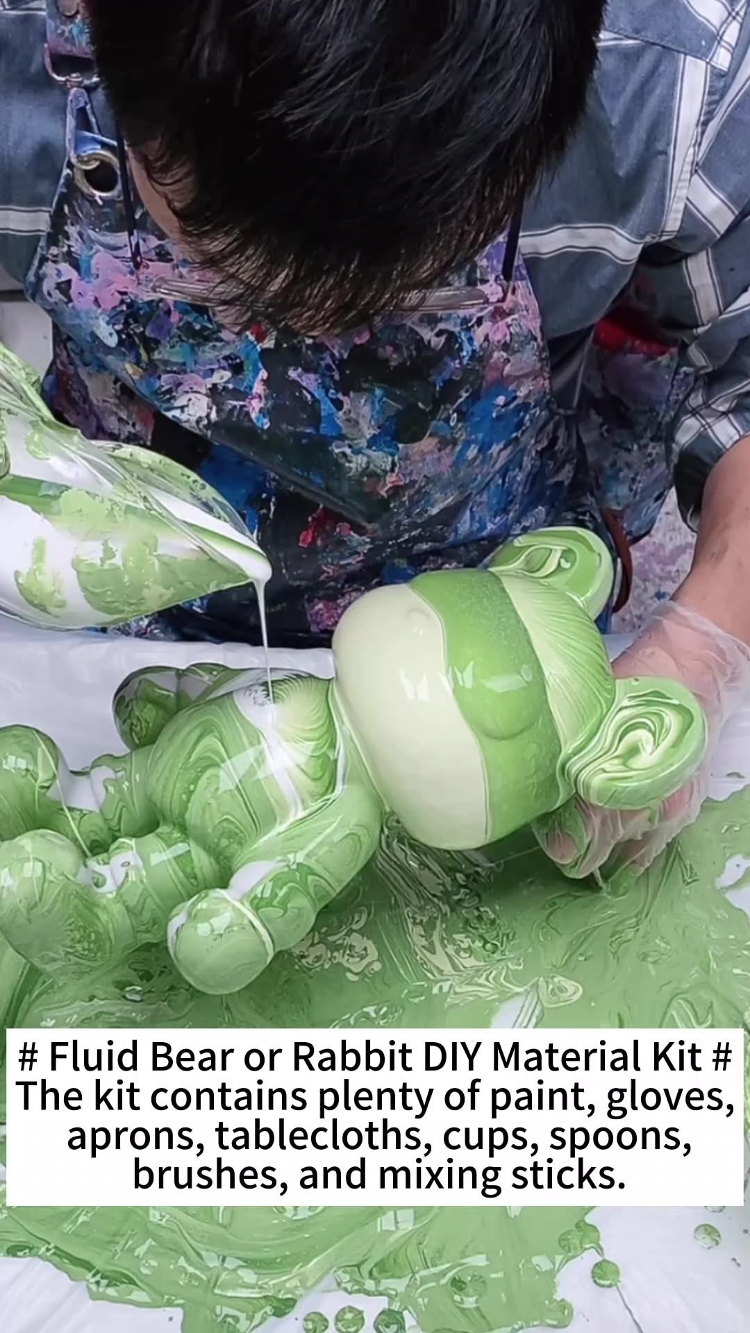 Hot Sale White Embryo Vinyl Fluid Bear Sculpture Kit Diy Model In Folk ...