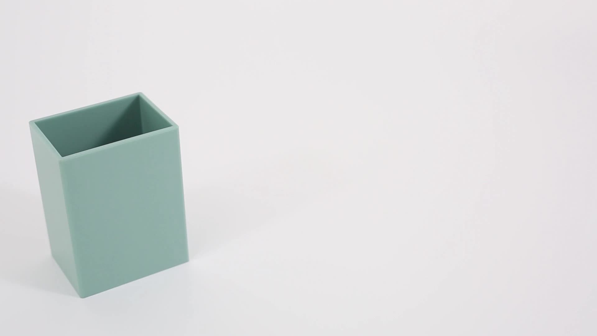 Hot Sale Plastic Rectangle Pencil Cup Cute Fancy Desk Office Storage ...